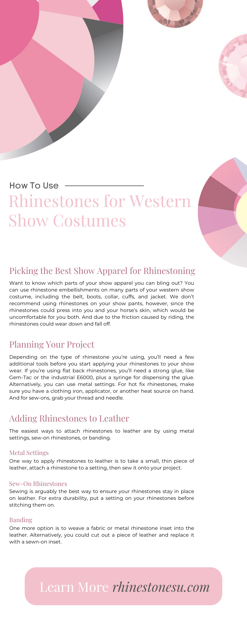 How To Use Rhinestones for Western Show Apparel - Rhinestones Unlimited